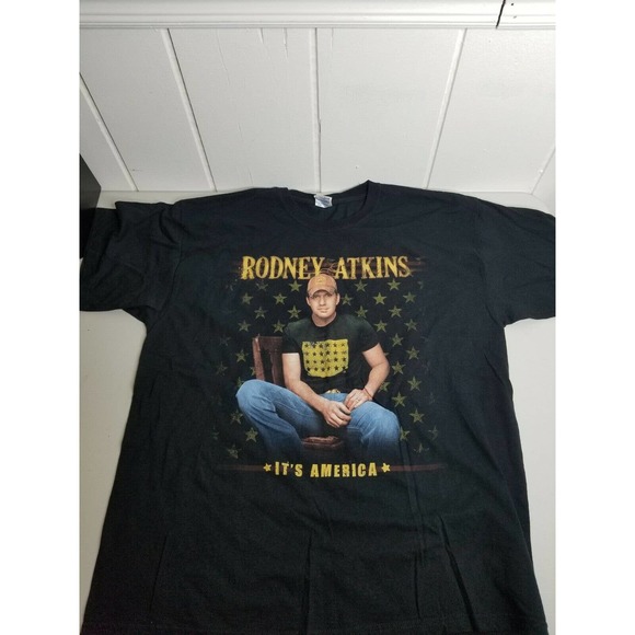 Gildan | Shirts | Rodney Atkins Its America Concert Tour Shirt Black ...